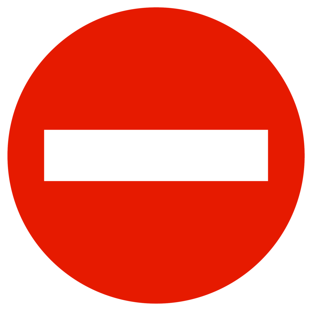 Panneau sens interdit - panneau b1